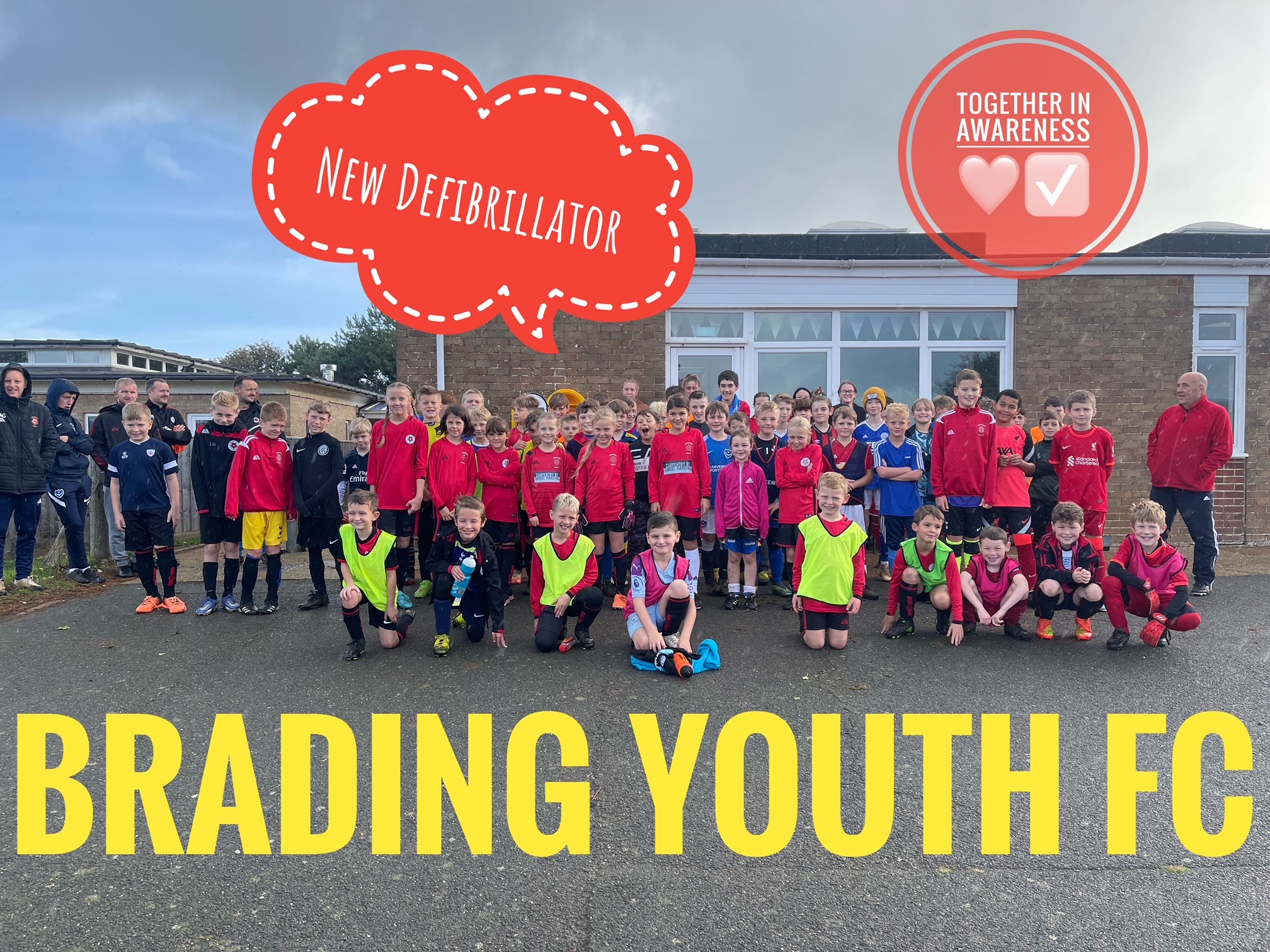 Brading Town Youth FC.Broadlea Primary School. - IOW Defibrillators